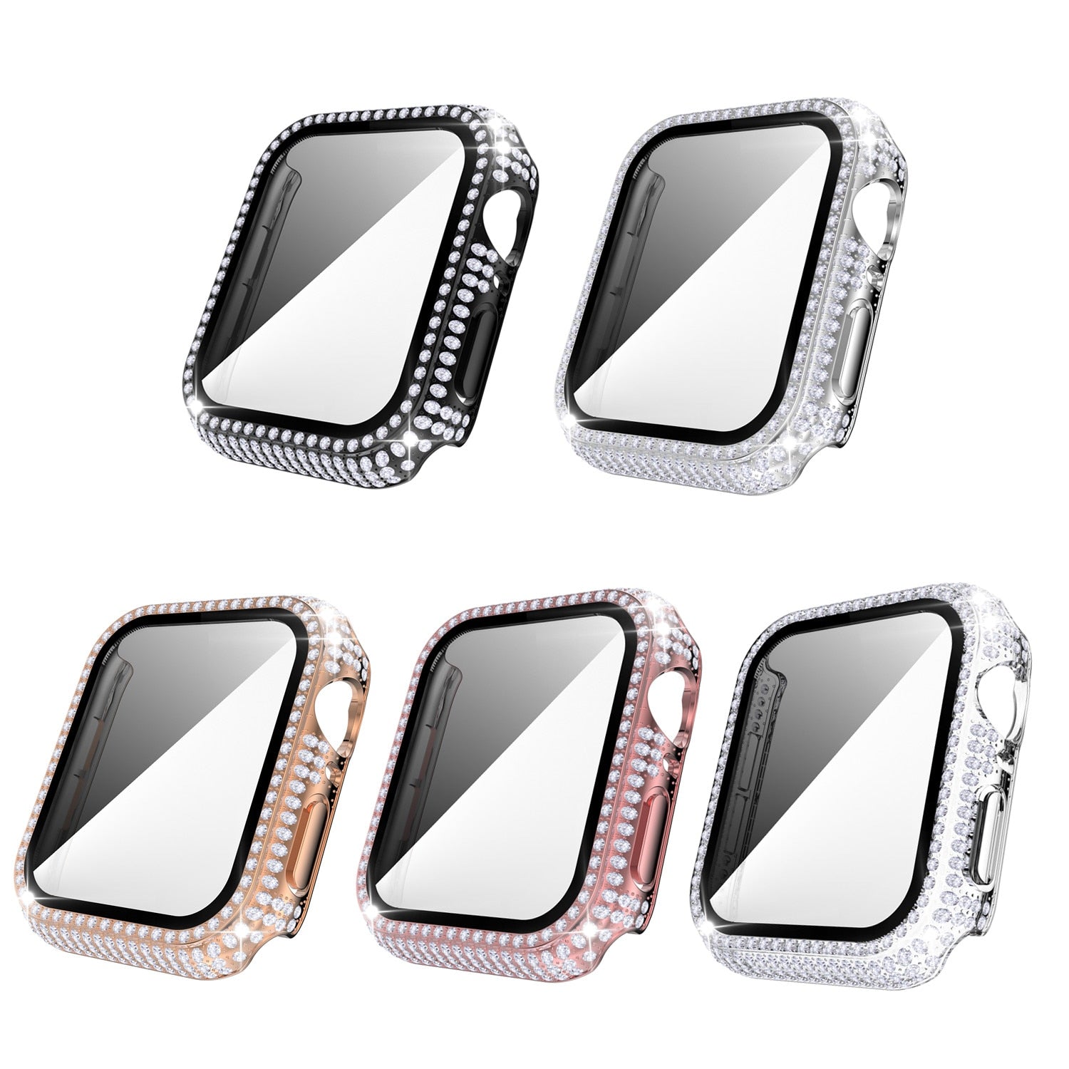 Sparkly Rhinestone Apple Watch Bling Bumper Case